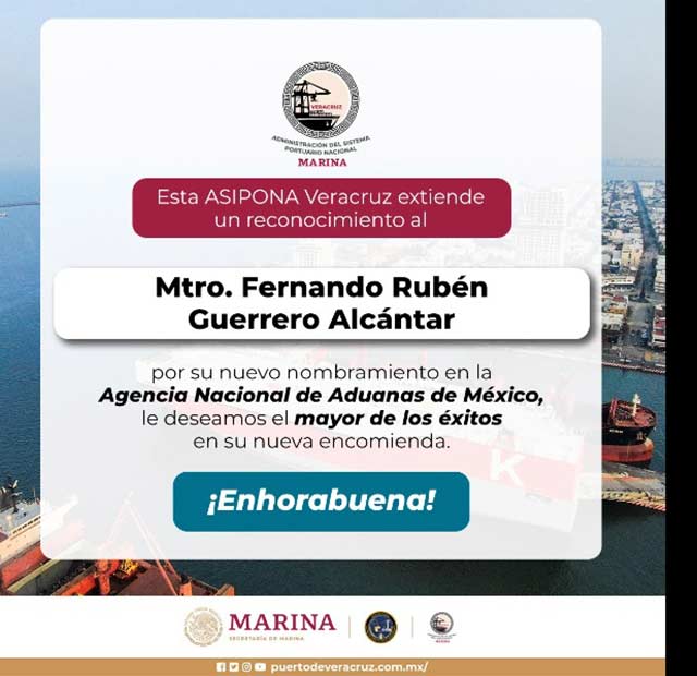 Remueven de la Aduana de Veracruz a Fernando Rubén Guerrero Alcántar ...
