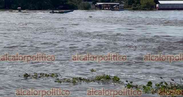 Sube de nivel río Coatzacoalcos en Minatitlán; en Hidalgotitlán ...