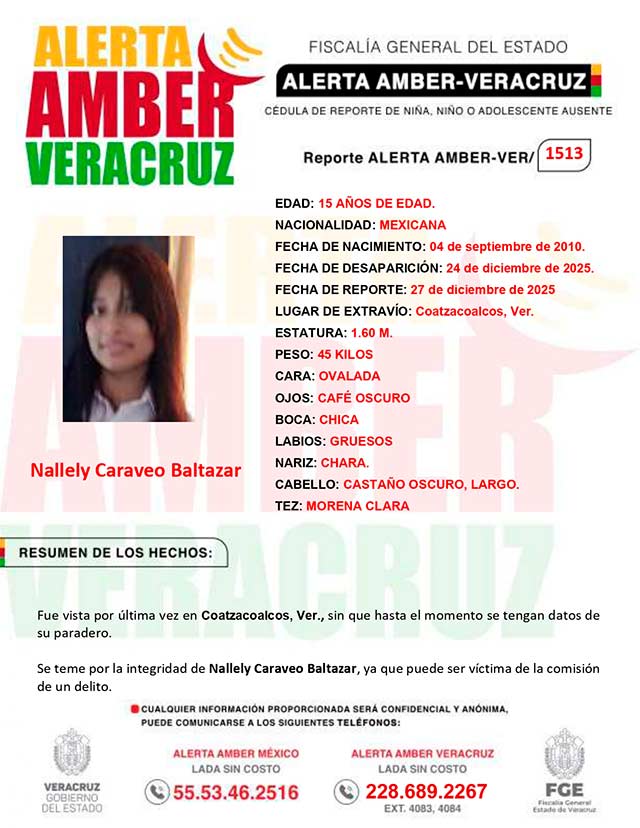 Activación de Alerta Amber 1513 - Al Calor Político